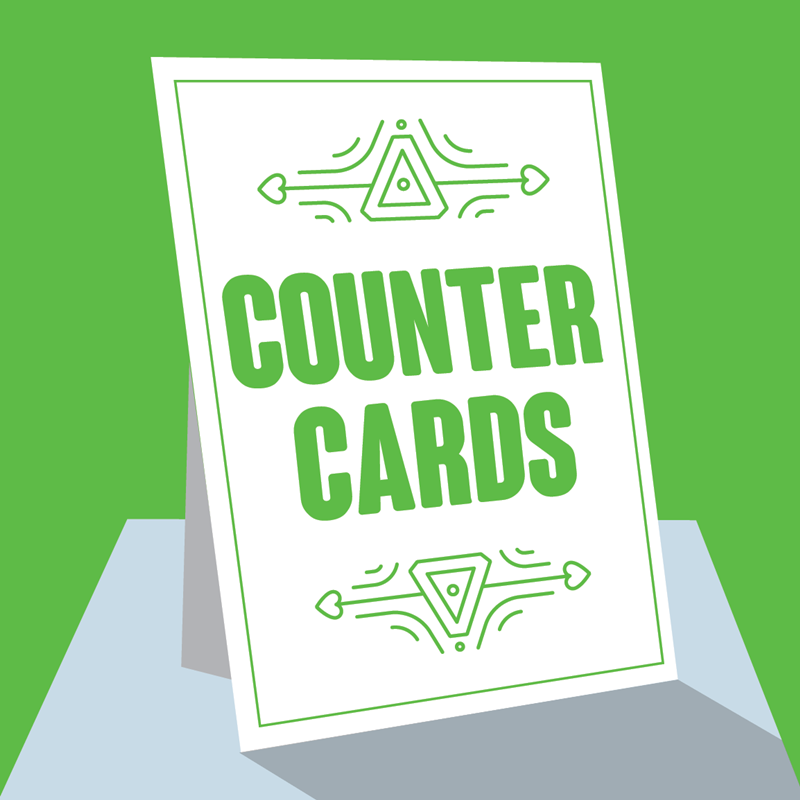 Custom Printed Counter Cards - Printems.com